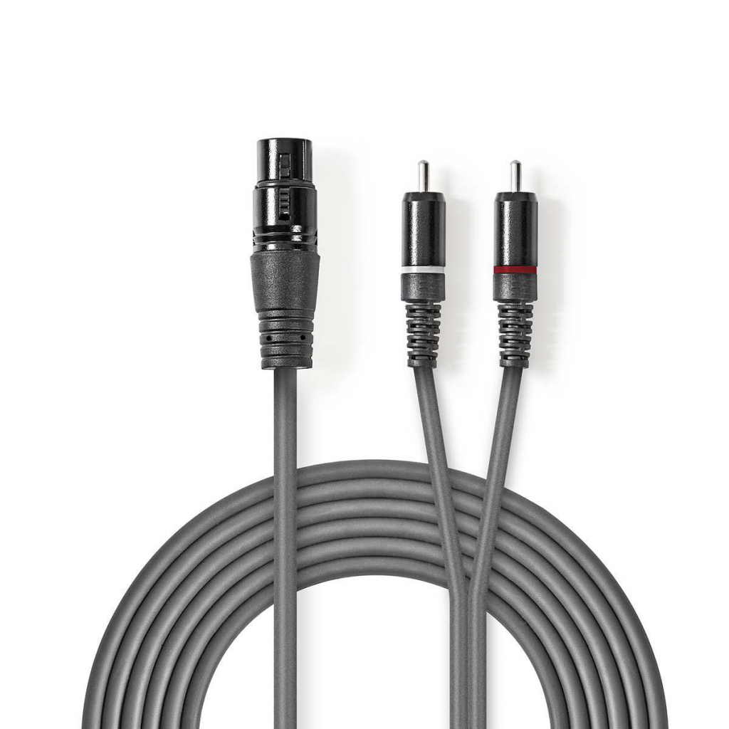 "ON-STAGE" Cables: 3-PIN XLR (Female) to 2x RCA Plugs (Male) | THAT'S ...
