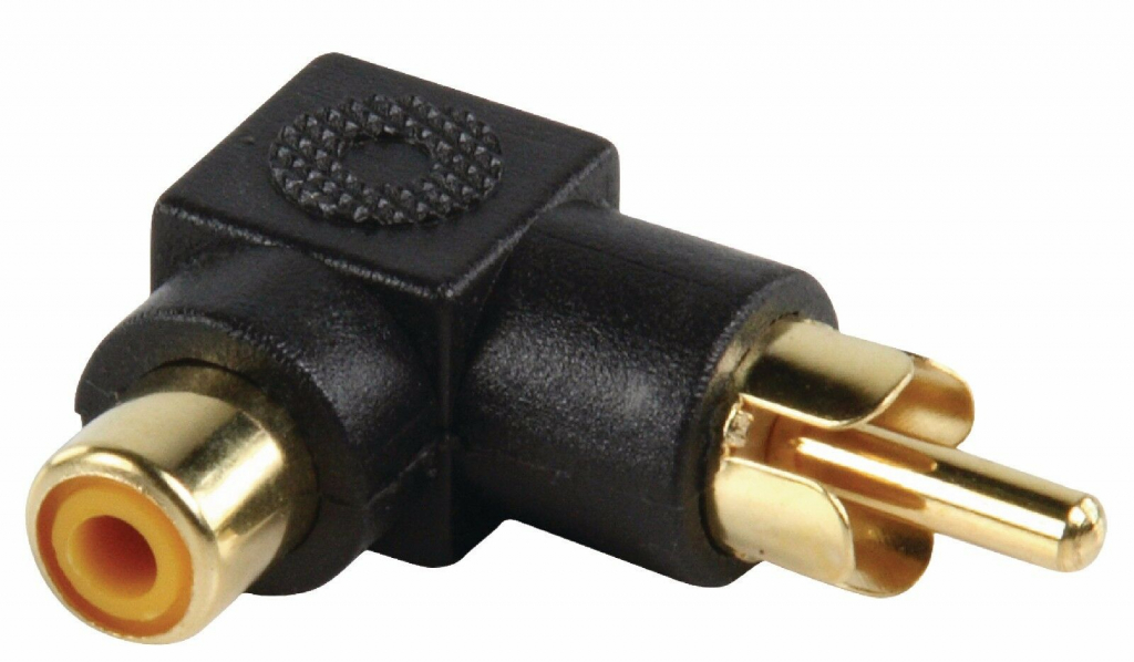 RCA Coupler Right Angle (Male to Female) 4 Pack | THAT'S AUDIO!