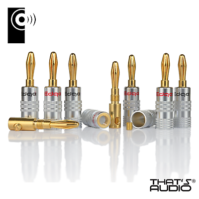 EDGE 4mm Banana Plug (Straight) Gold Plated